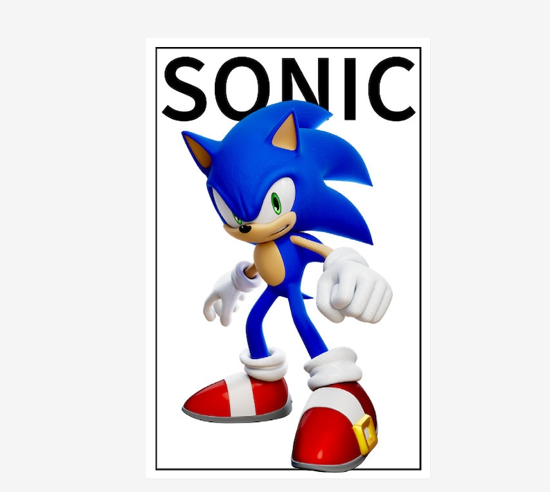 Sonic Poster, Sonic Wall Art - Etsy