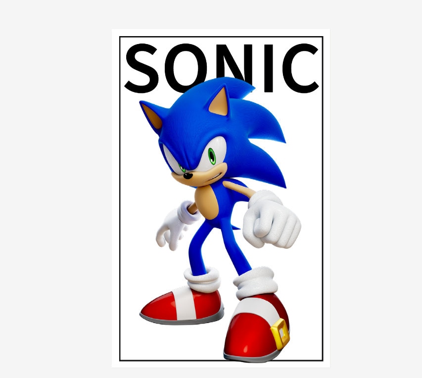 Sonic Poster, Sonic Wall Art - Etsy
