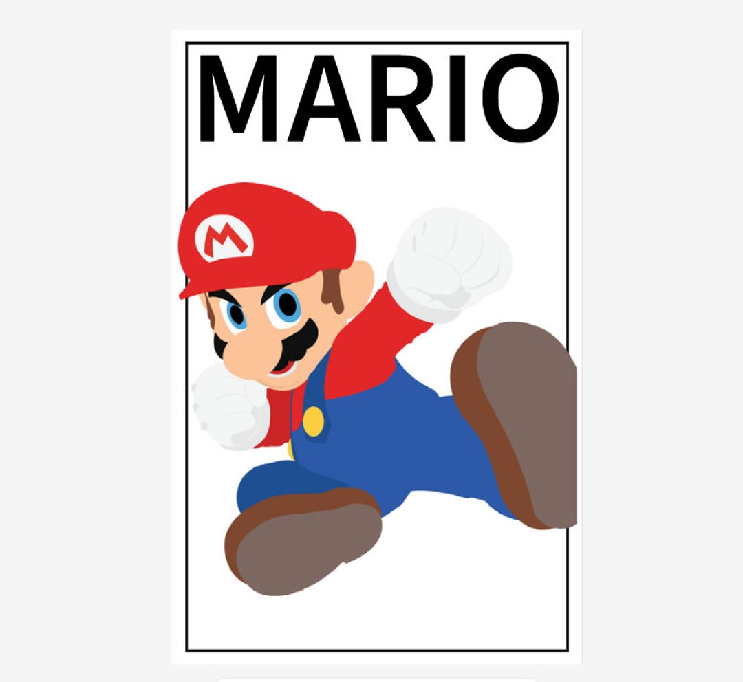 Mario Poster, Mario Wall Art - Etsy
