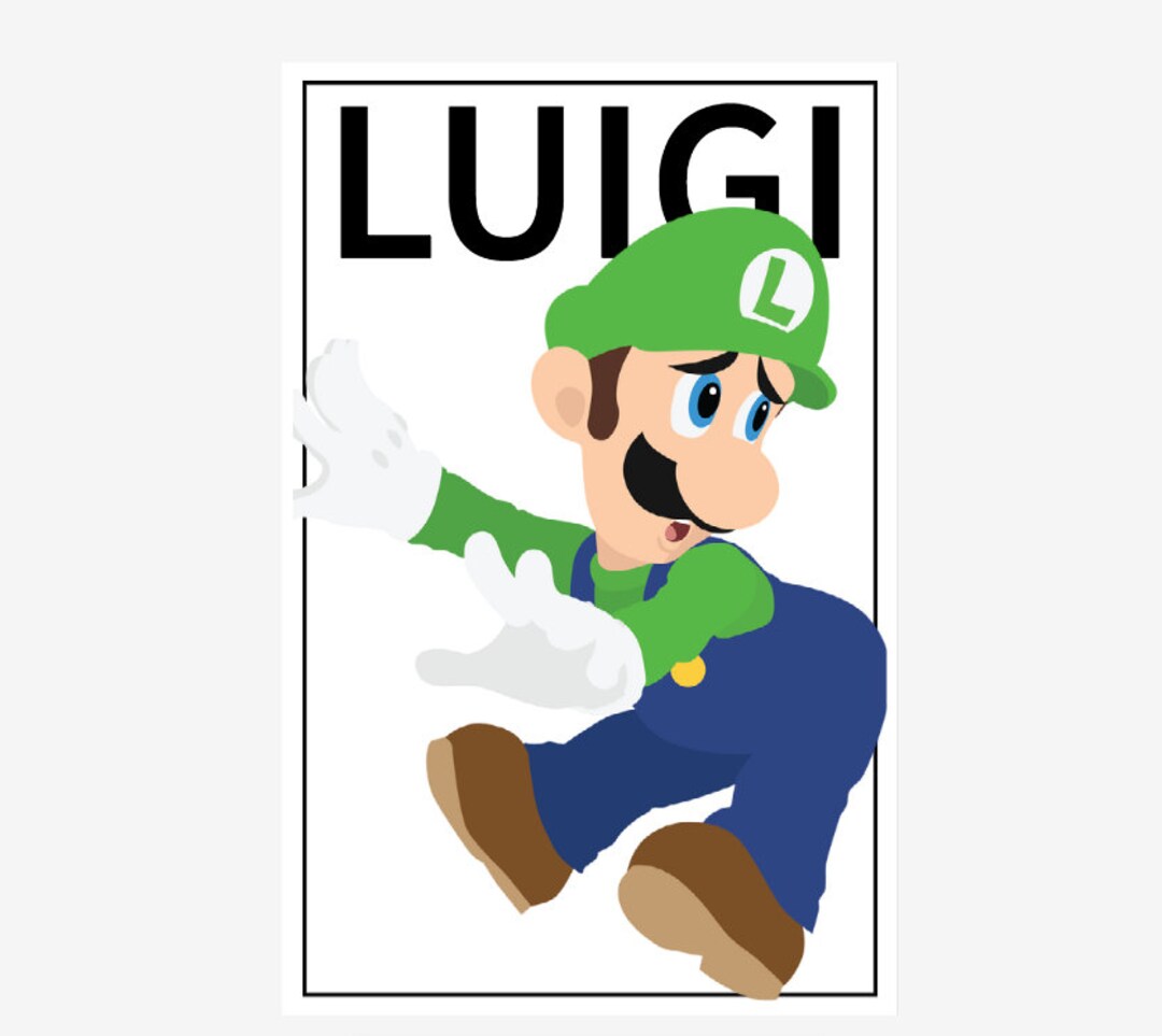 Luigi Poster, Luigi Wall Art - Etsy