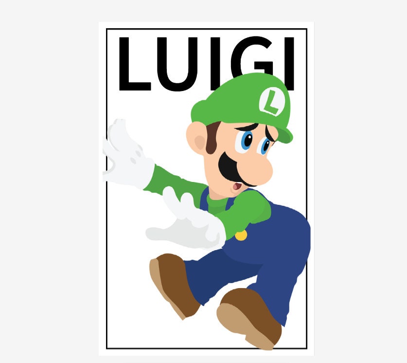 Luigi Poster, Luigi Wall Art - Etsy