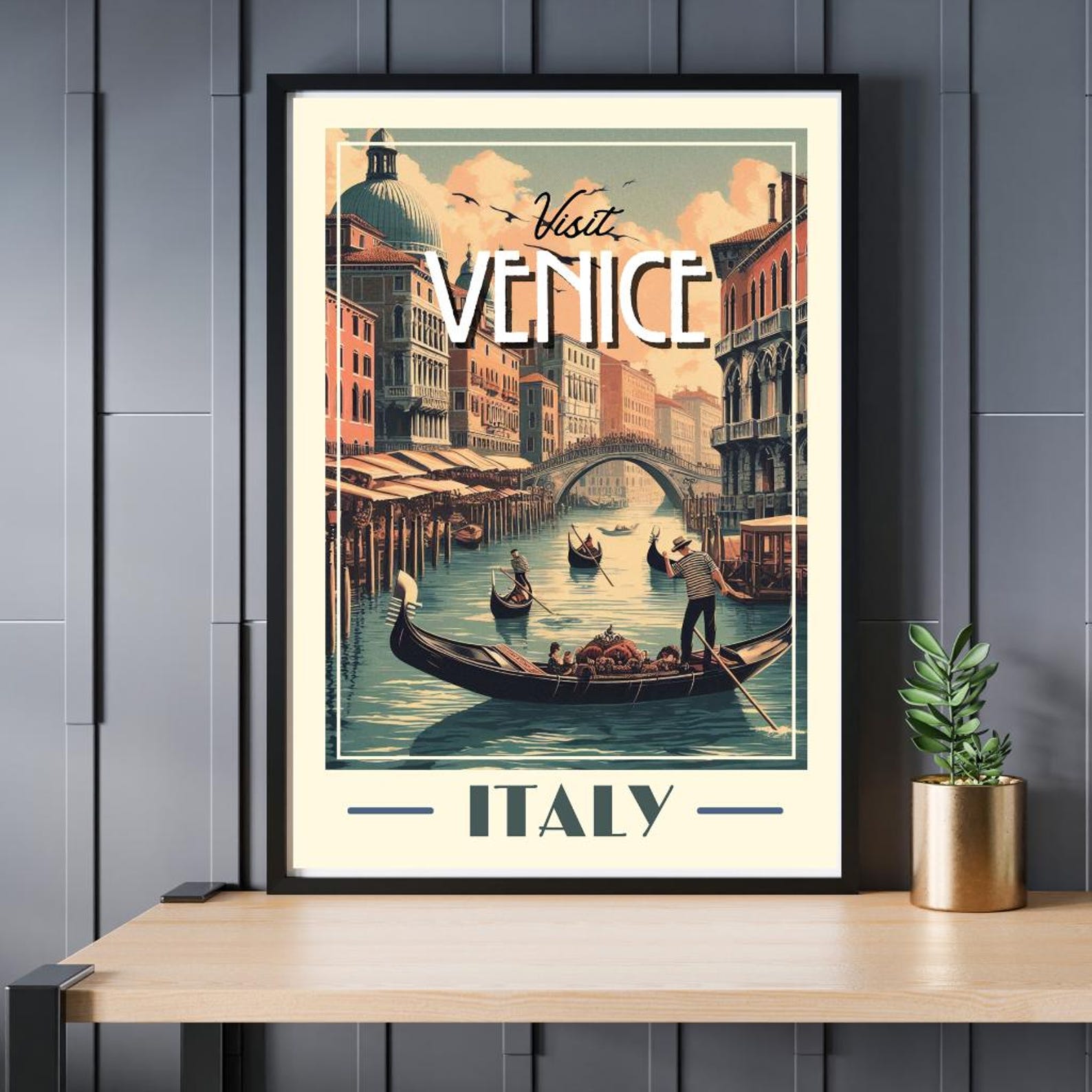 Venice Vintage Travel Poster | Travel Poster | Vacation Art Print ...