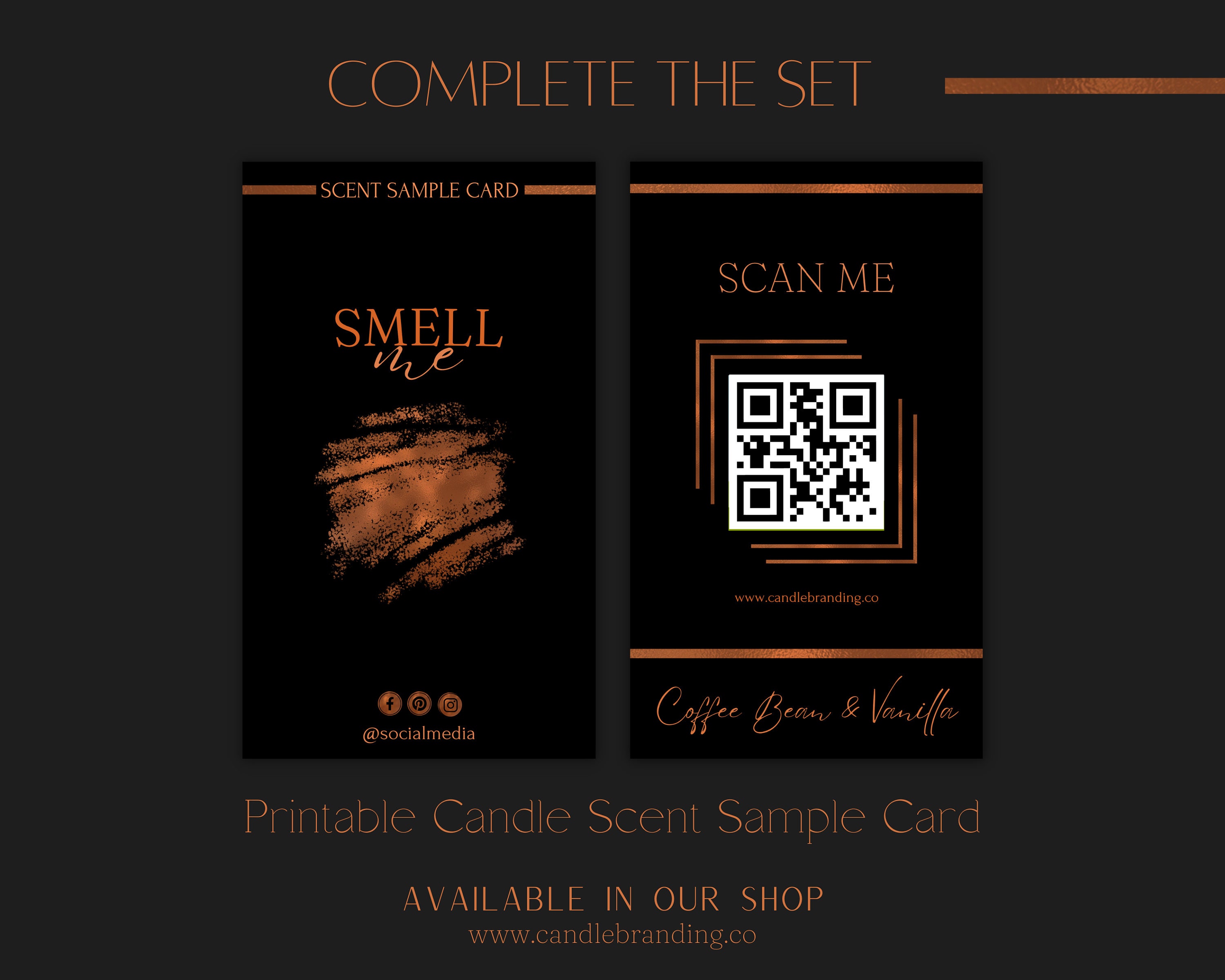 Luxury Copper Business Card Printable Template, Calling Card Template ...