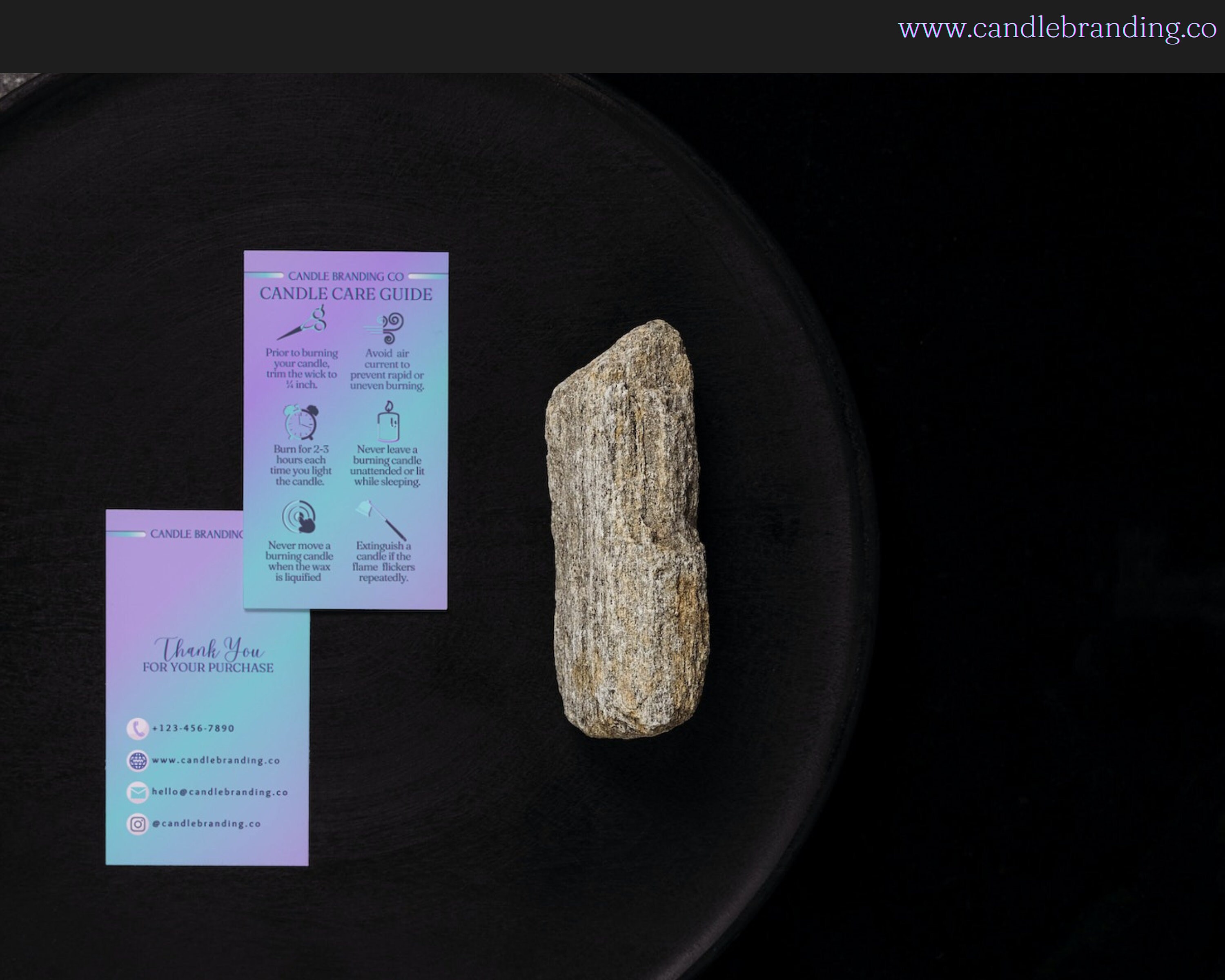 Holographic Candle Business Bundle, Holo Lilac Candle Labels ...