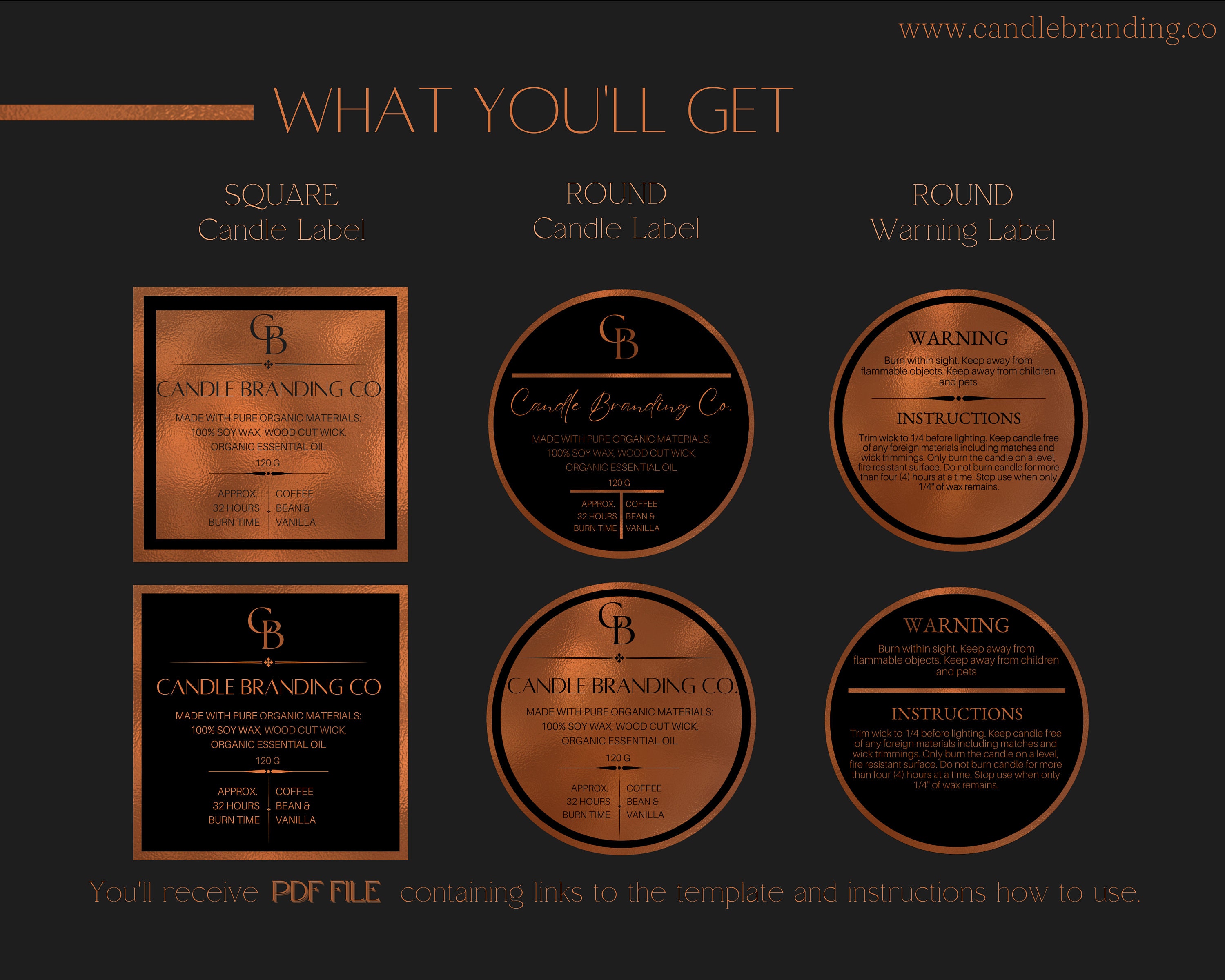 Candle Business Branding Bundle, Candle Branding Package, Candle Bundle ...