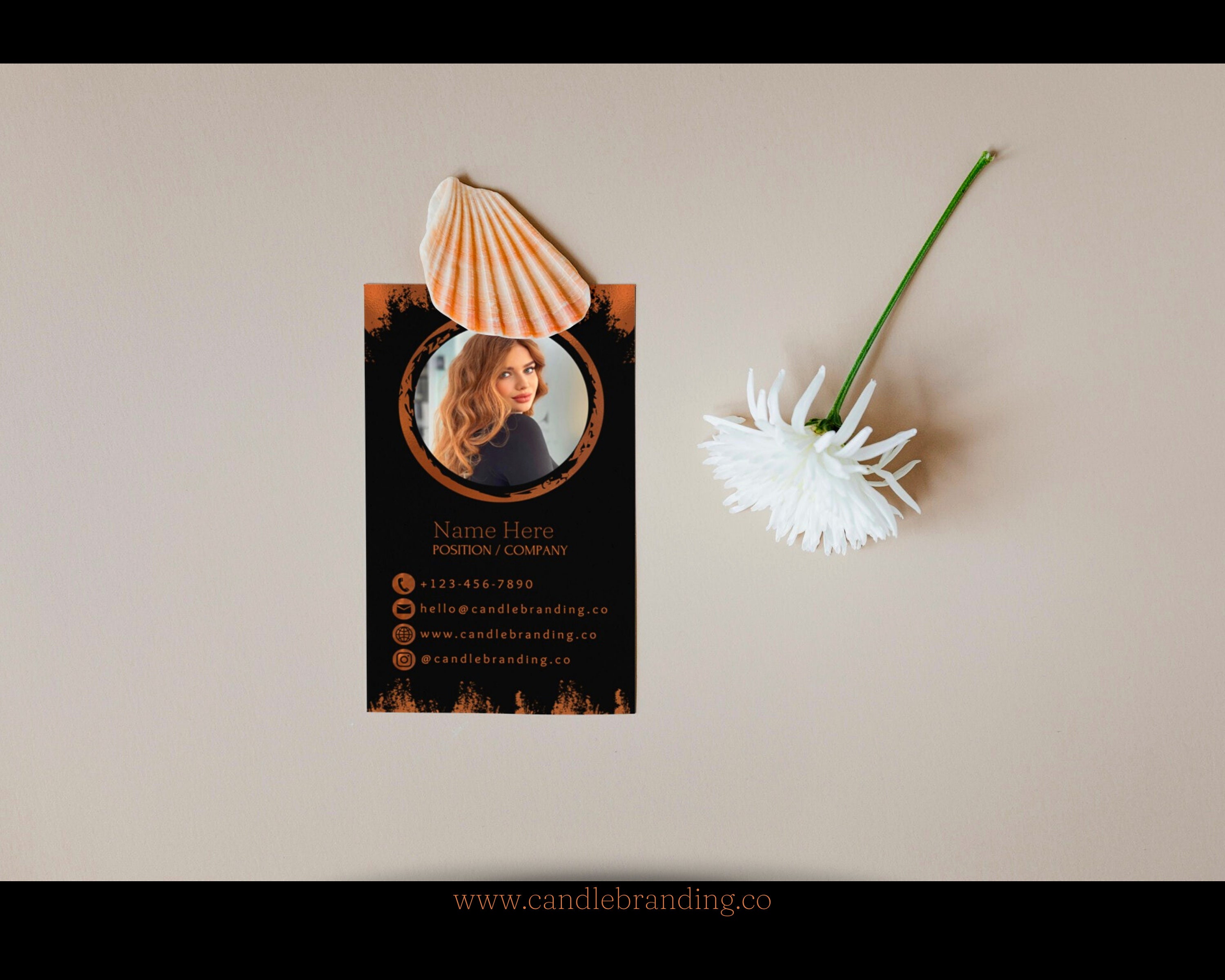 Luxury Copper Business Card Printable Template, Calling Card Template ...