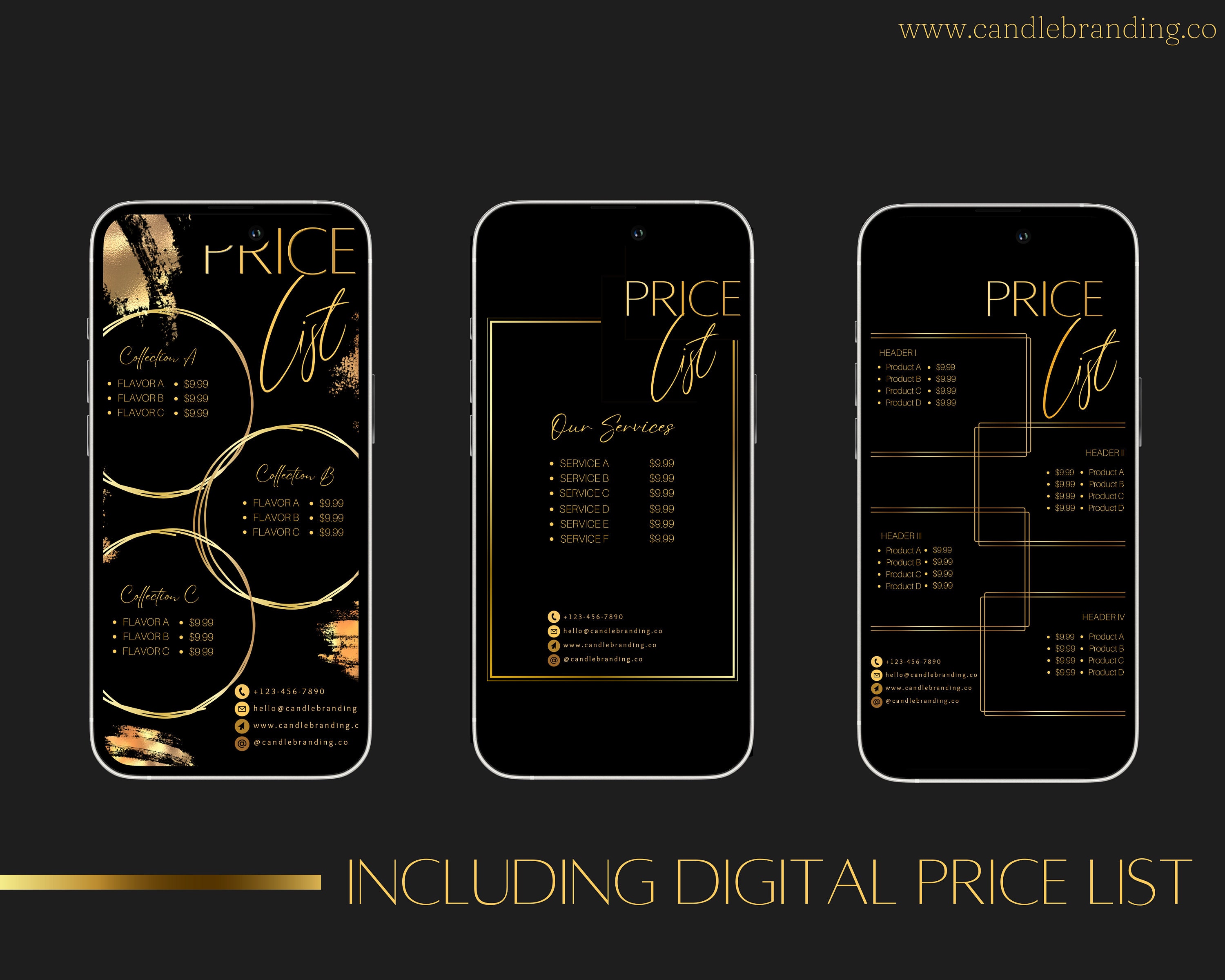 Editable Price List Template | Luxury Price List Template | Price Guide ...