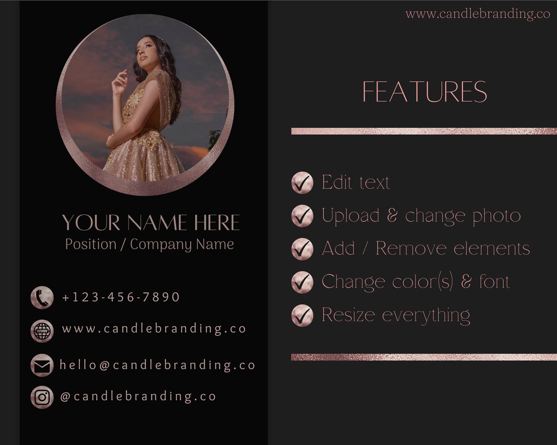 Printable Business Card QR Code Template Editable Call Card Template QR ...