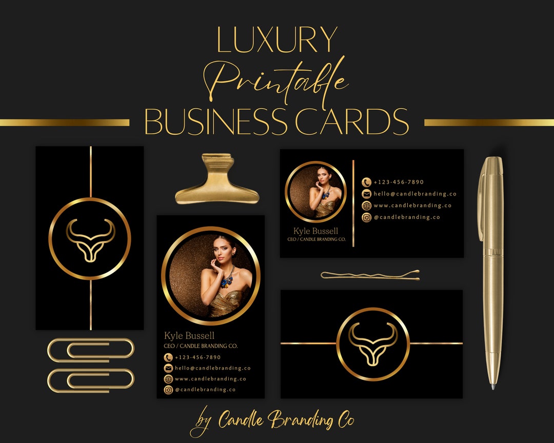 Luxury Printable Business Card Template | Editable Business Call Card ...