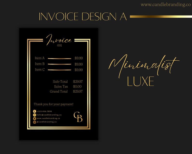 Invoice Template for Small Business | Invoice Form | Order Form | Order ...