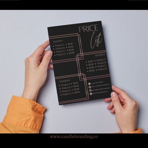 Rose Gold Price List | Price List Template | Price List Flyer | Price ...