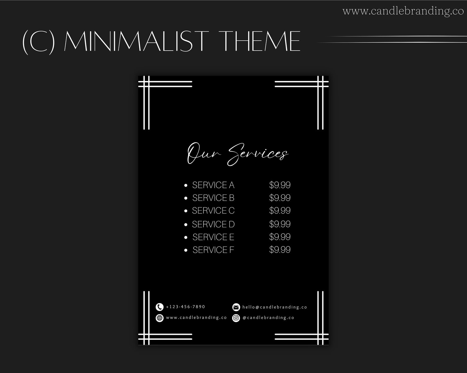 Minimalist Price List, Price Stand, Price Template, Pricing Template ...