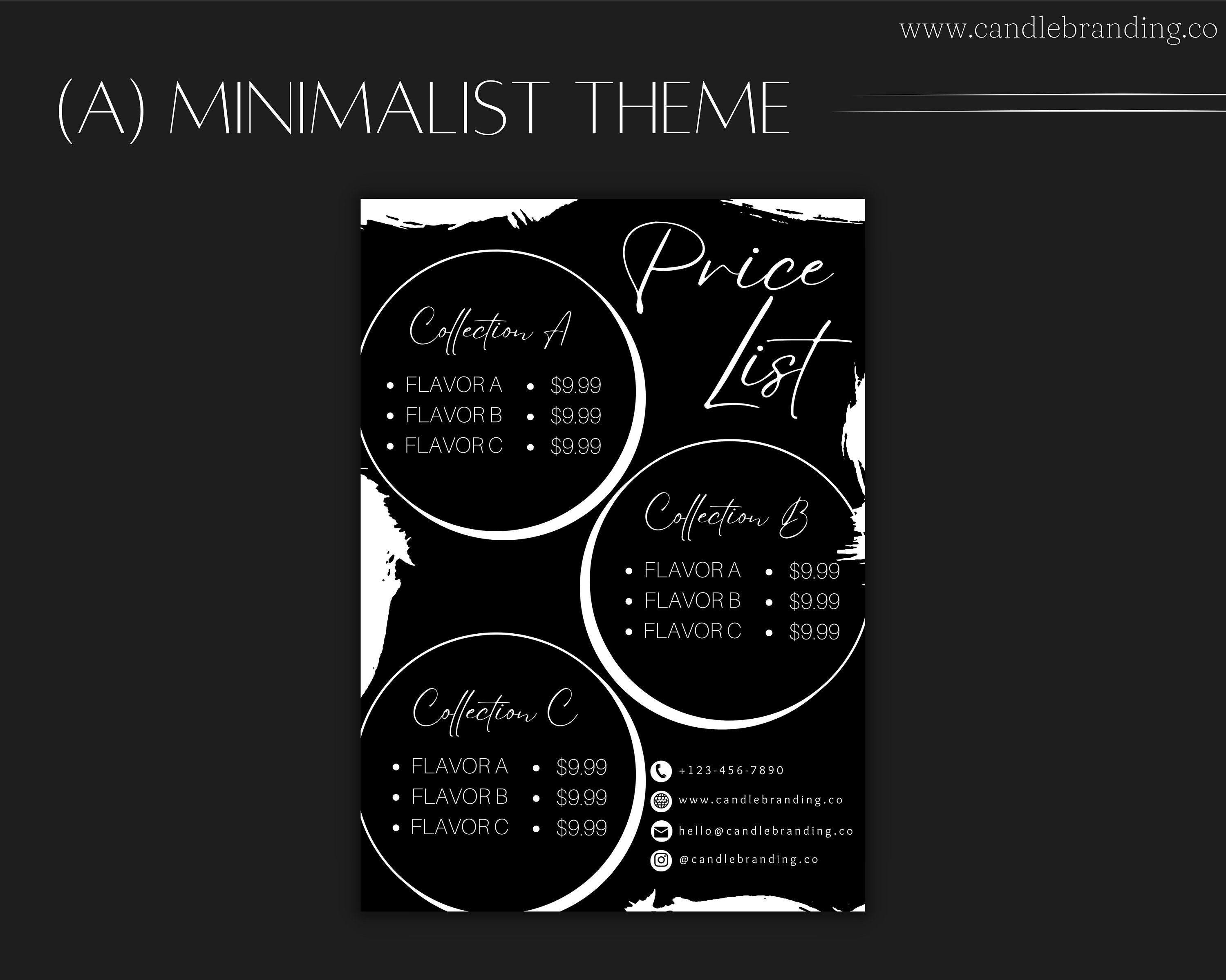 Minimalist Price List, Price Stand, Price Template, Pricing Template ...