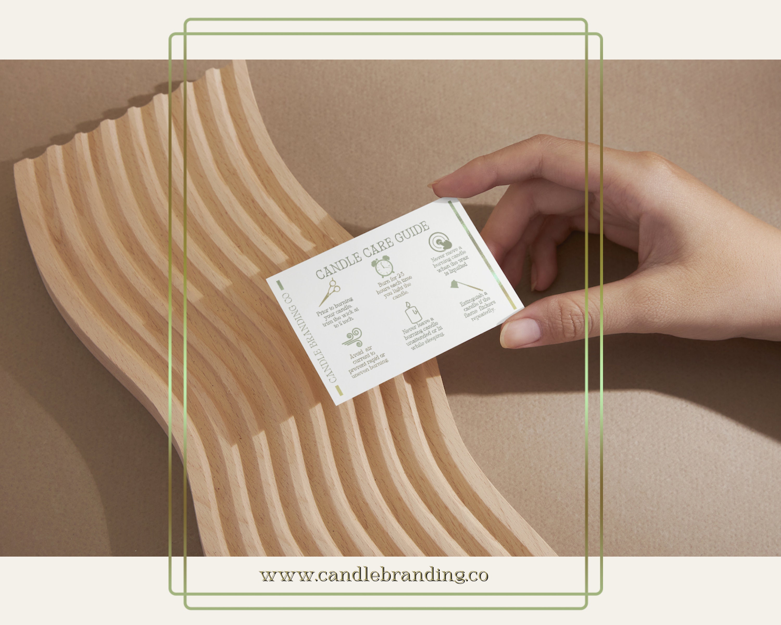 Editable Candle Care Card, Printable Candle Care Card, Candle Guide ...