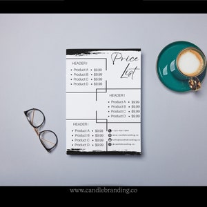 Minimalist Price List, Price Stand, Price Template, Pricing Template ...
