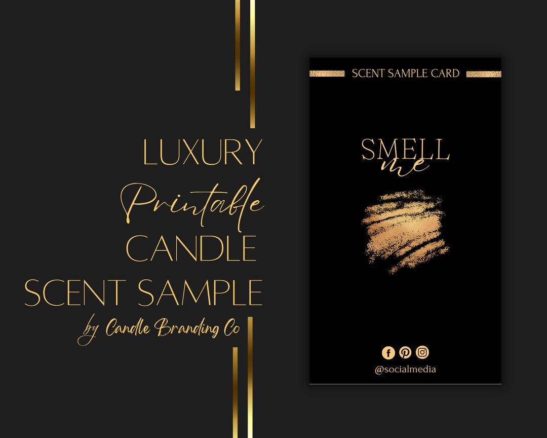 Luxury Candle Scent Card Template: Editable QR Code Sign (PDF) - Etsy