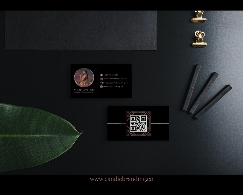 Printable Business Card QR Code Template | Editable Call Card Template ...