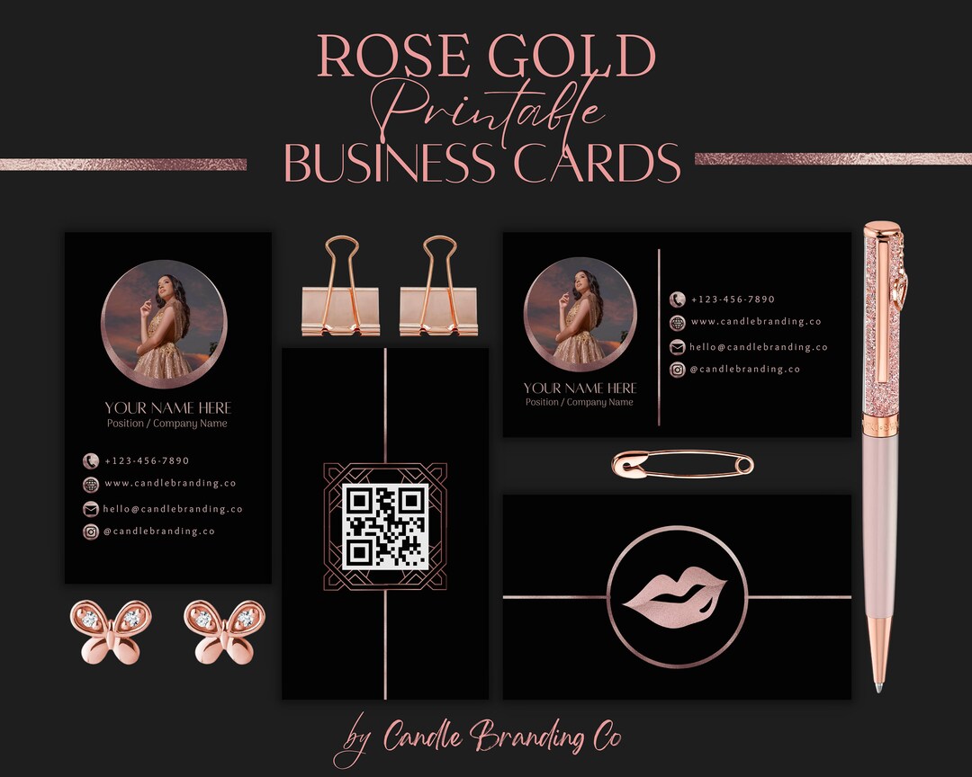 Printable Business Card QR Code Template | Editable Call Card Template ...