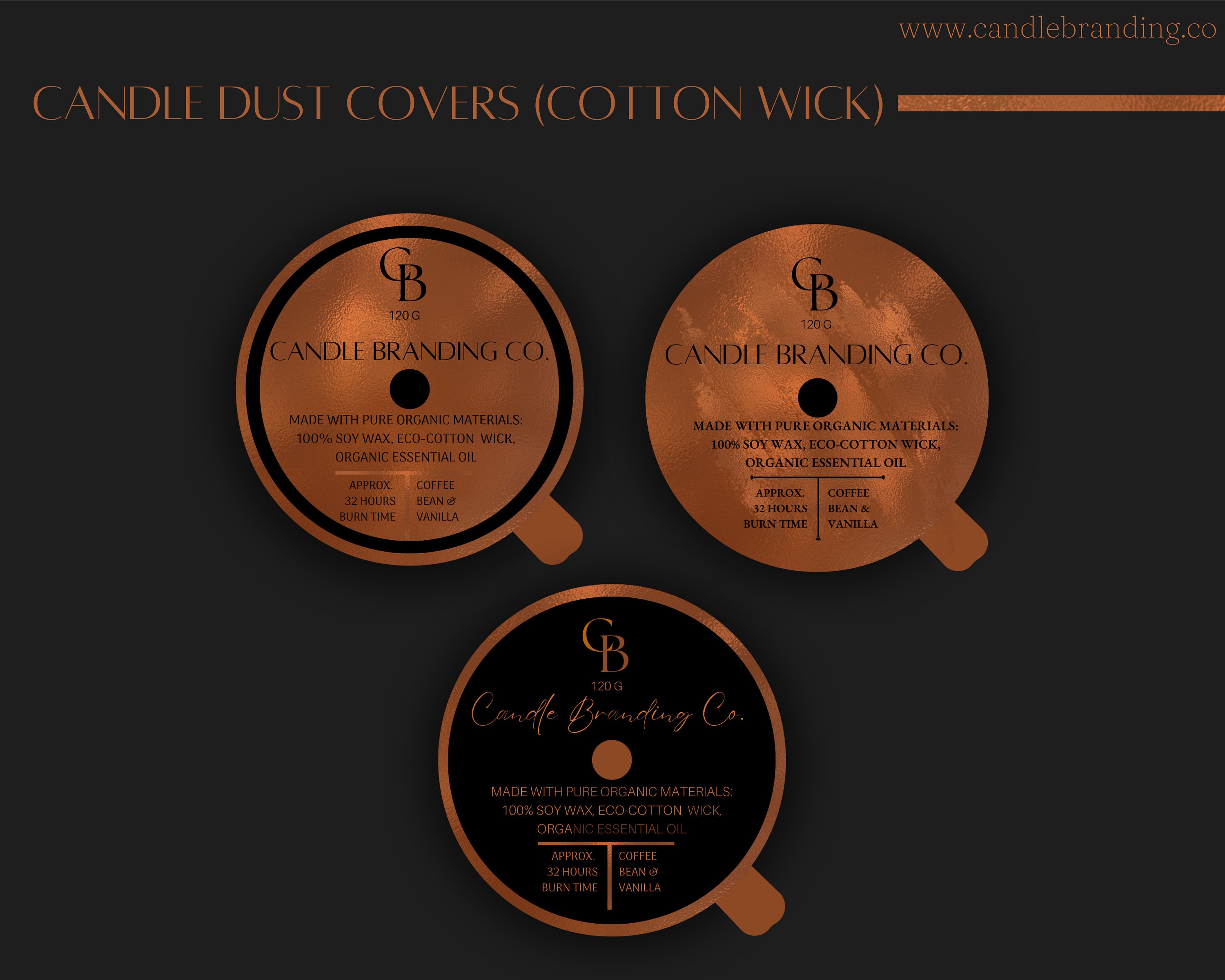 Candle Dust Cover Copper Gold Template | Candle Cover | Candle Topper ...
