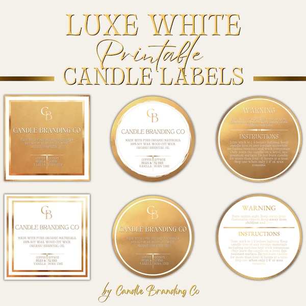Gold Border Labels - Etsy