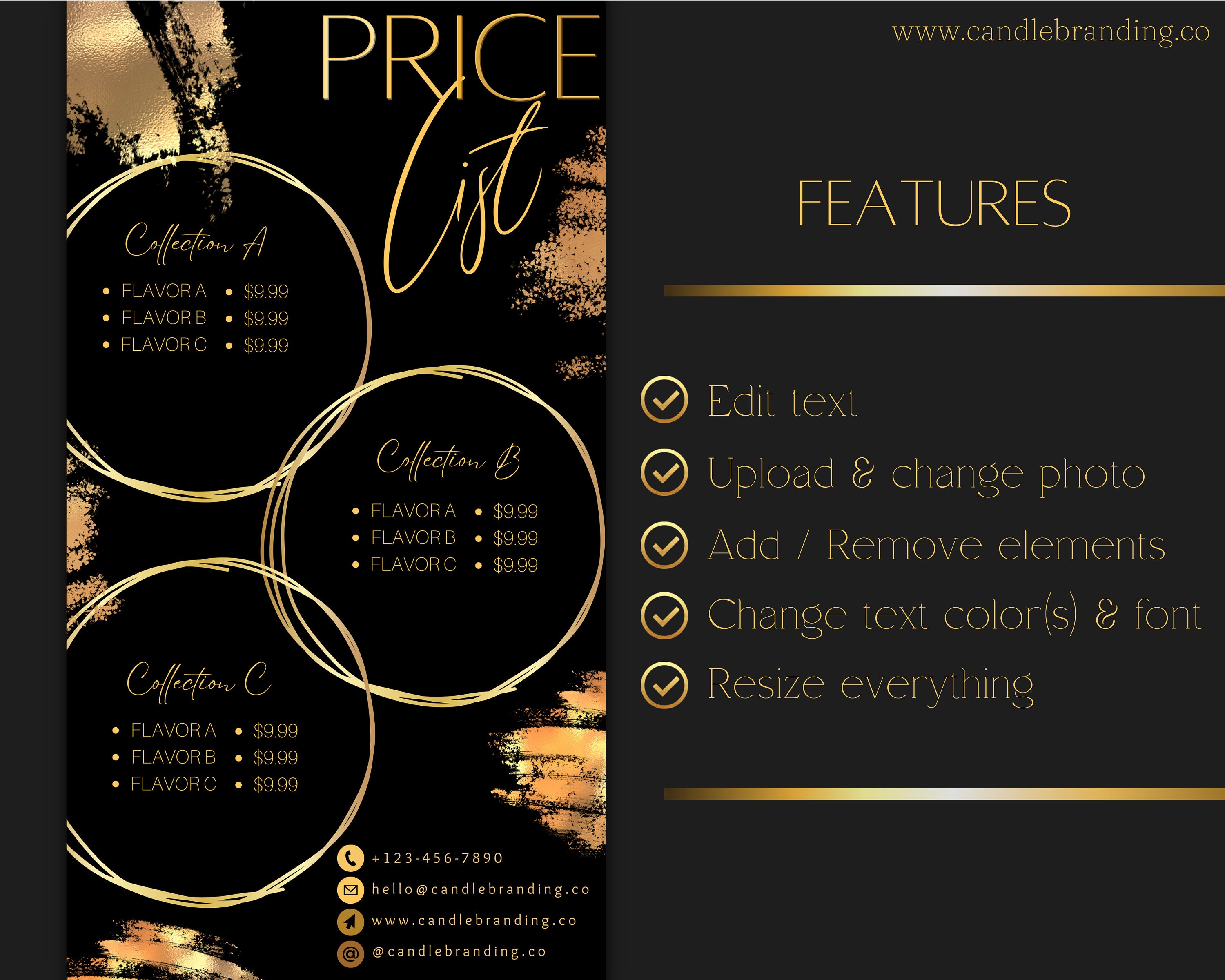 Editable Price List Template Luxury Price List Template Price Guide ...