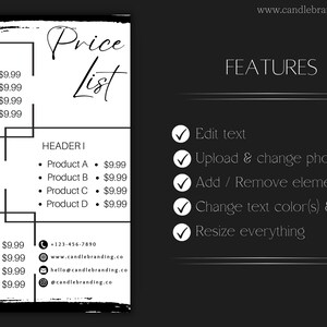 Minimalist Price List, Price Stand, Price Template, Pricing Template ...