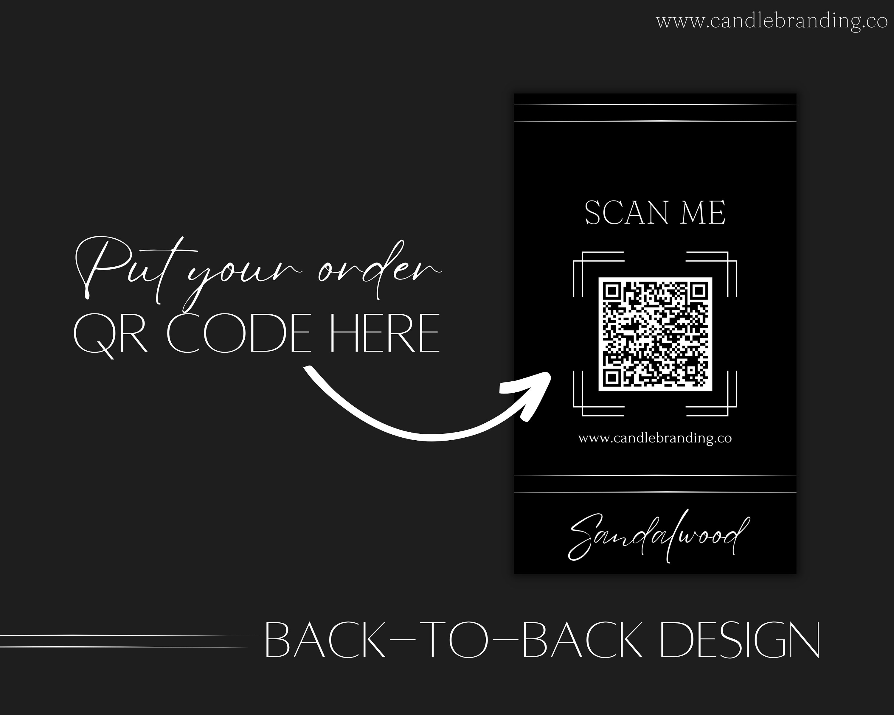 Minimalist Candle Scent Sample Card Template | Smell Sample Card ...