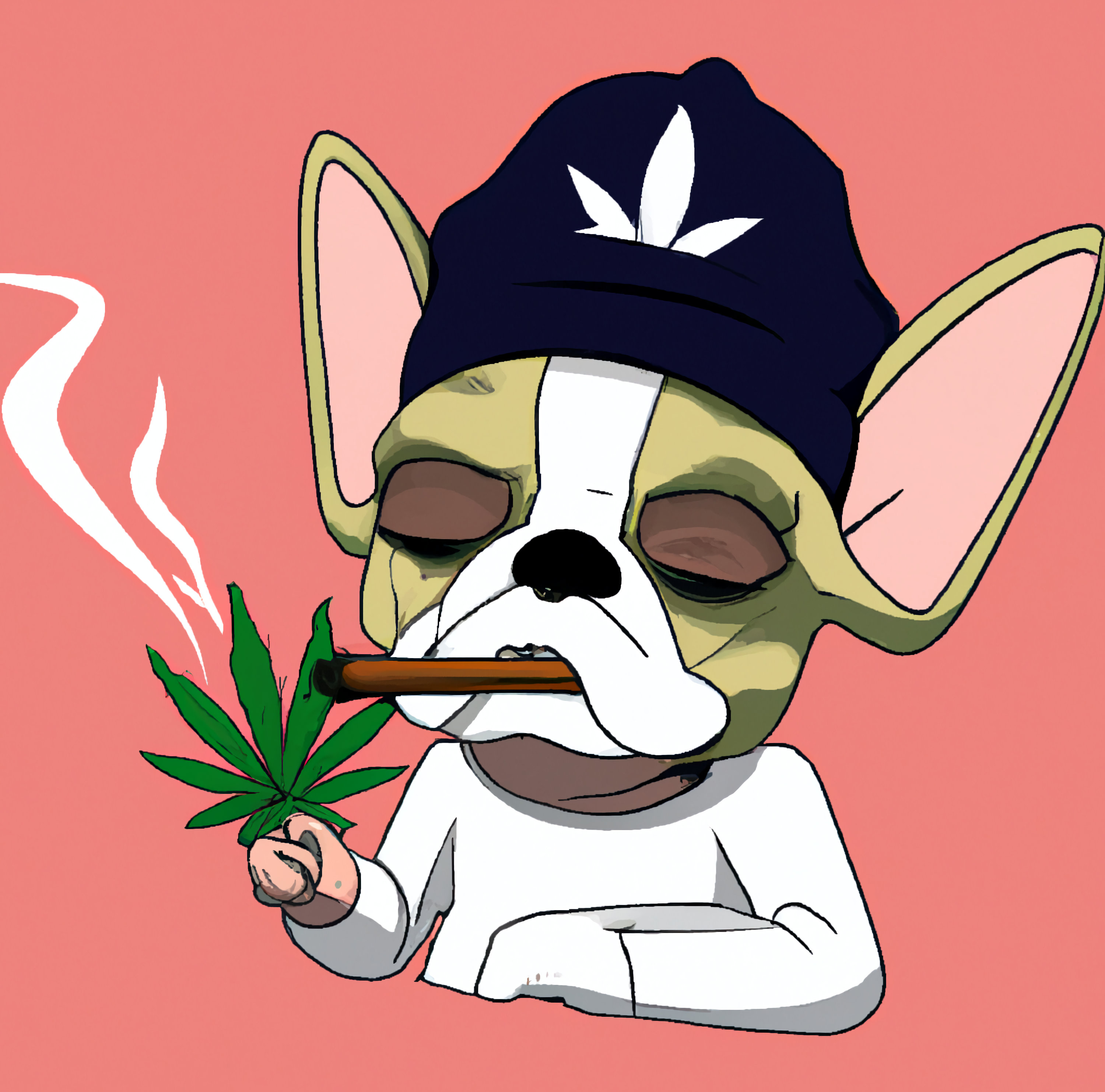 Cartoon Dogs Smoking Weed