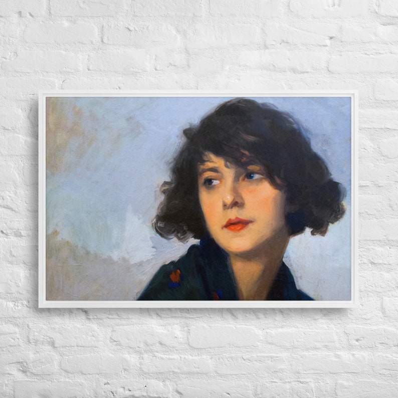 Woman With Green Shawl 1927 Aesthetic Painting by Cyprien Eugene Boulet ...