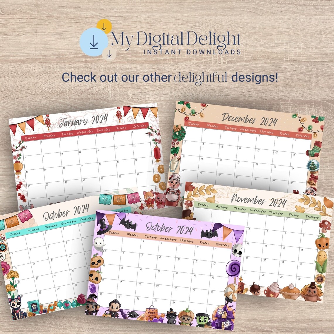 November 2024 Calendar Digital Download PDF, Fillable EDITABLE November ...