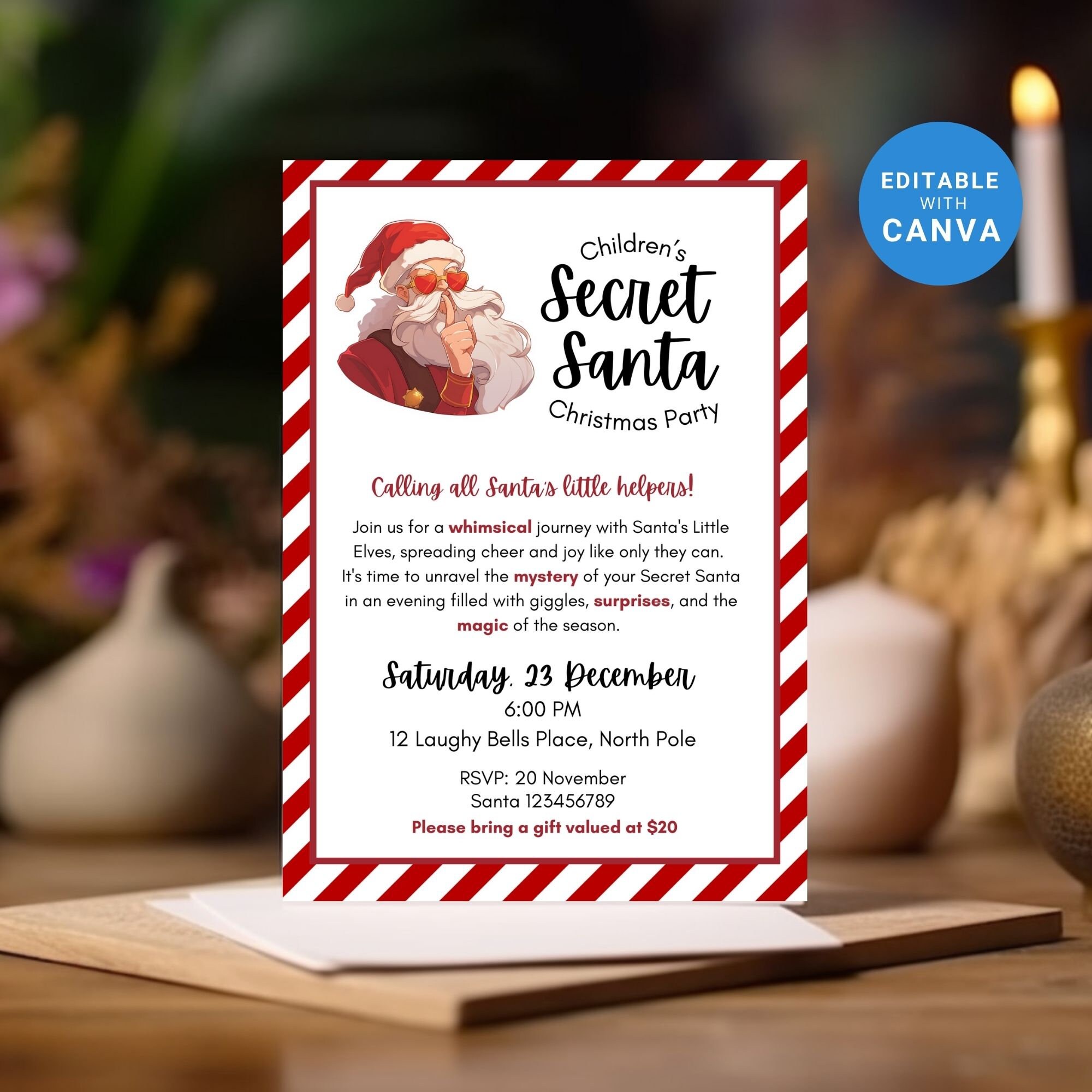 Secret Santa Questions for Kids, Secret Santa Flyer Questionnaire for ...