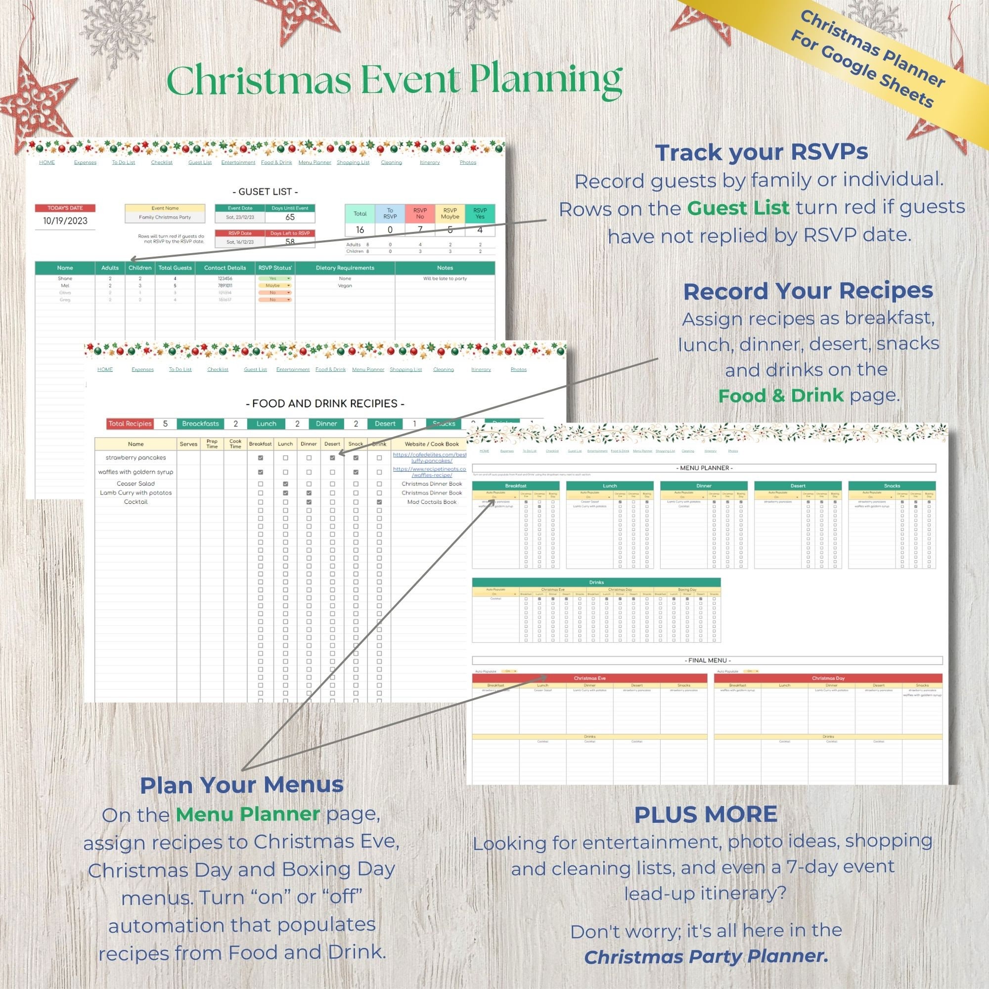 Google Sheets Christmas Party Planner, Christmas Budget Google Sheet ...