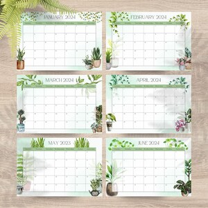 Editable 2024 Calendar Bundle, Digital Year Calendar, Printable ...