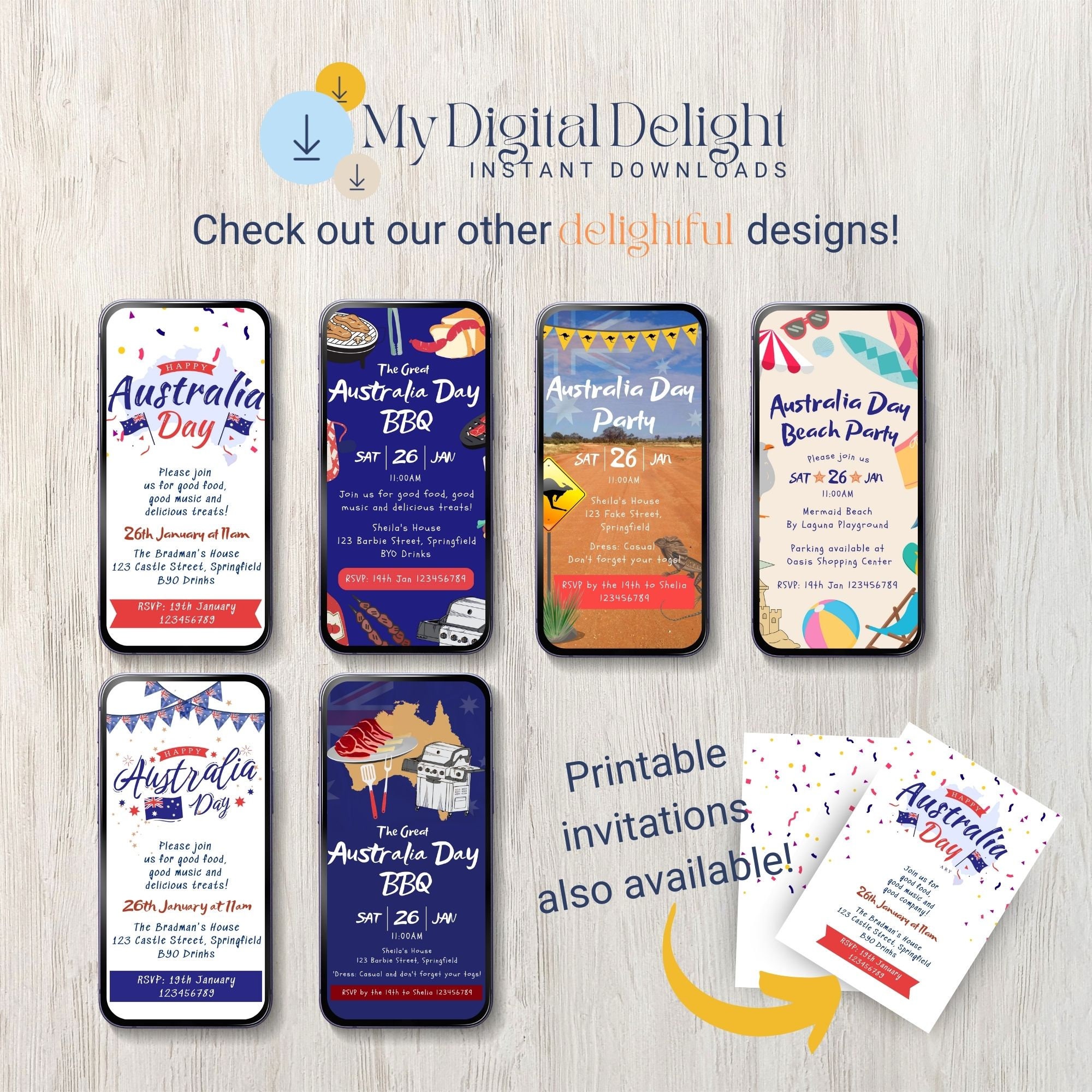 Digital Australia Day BBQ Invitation, Australia Day Evite, Great ...