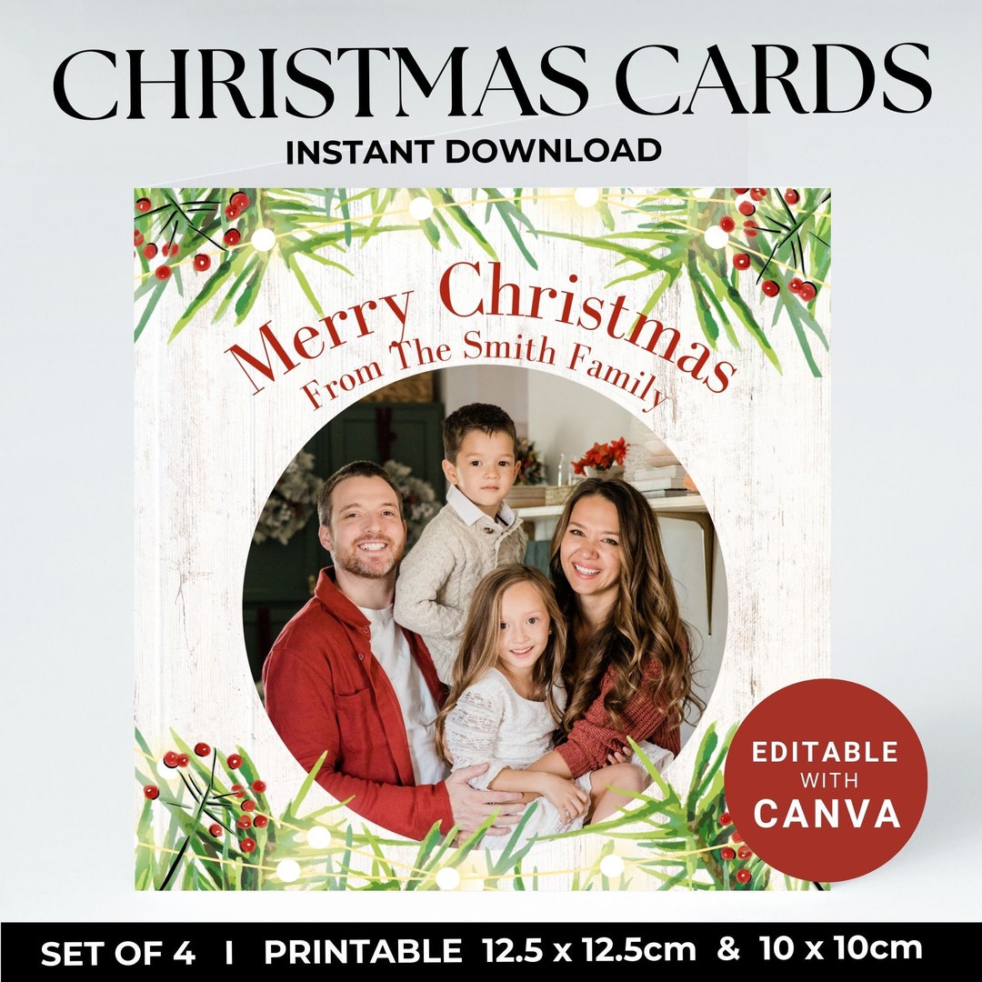 2023 Christmas Cards With Picture, Christmas Card Template Photo ...