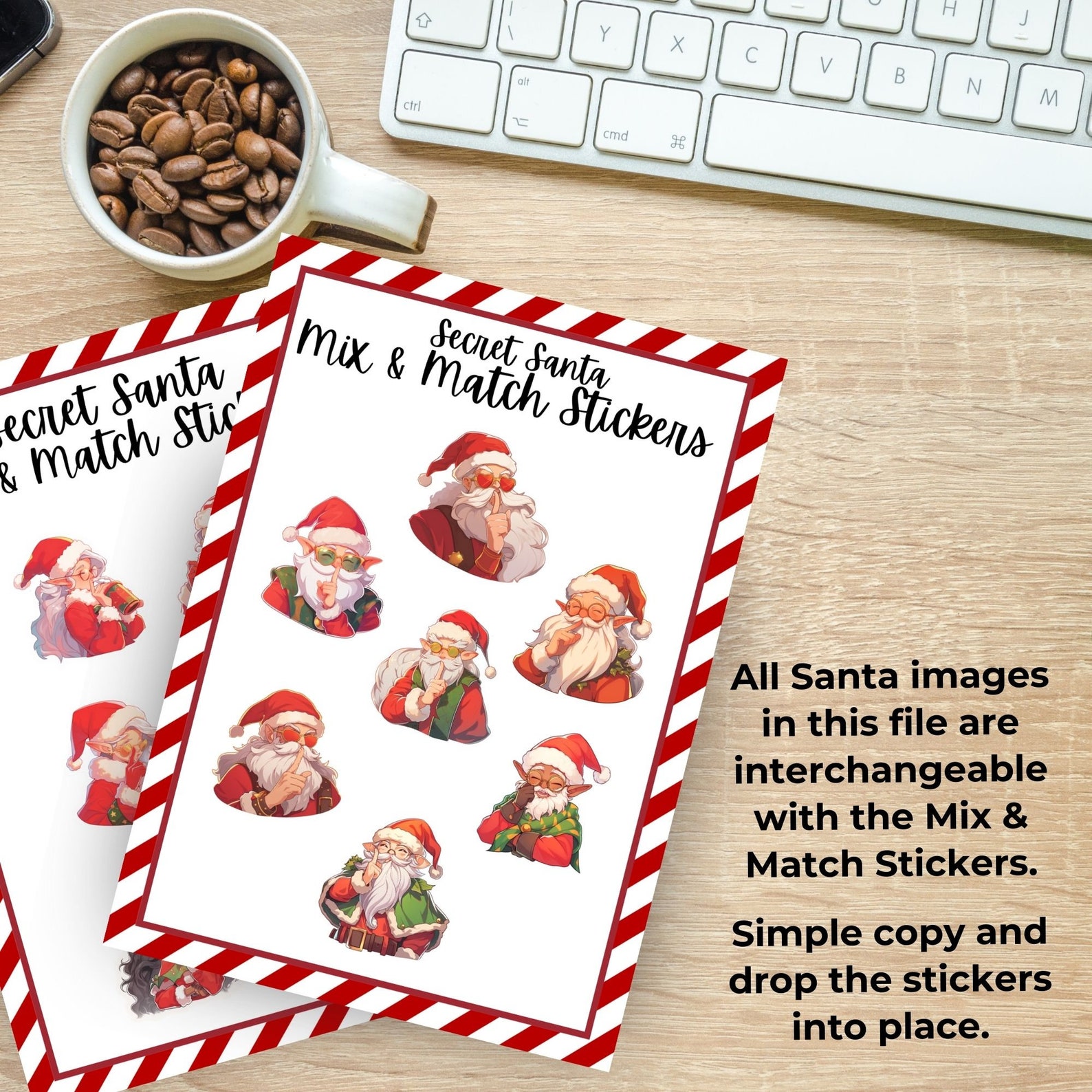 Editable Secret Santa Sheets, Secret Santa Questions Template Printable ...