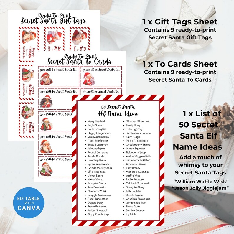 Secret Santa Questions for Kids, Secret Santa Flyer Questionnaire for ...