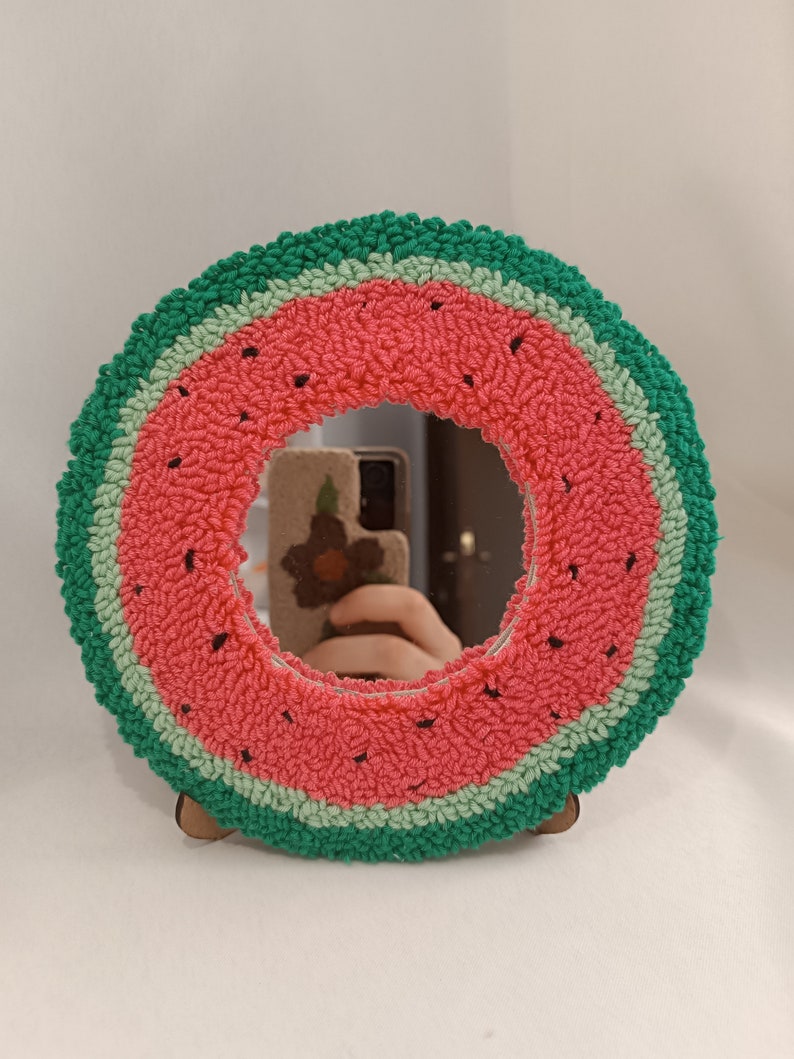 Watermelon Punch Needle Mirror - Etsy