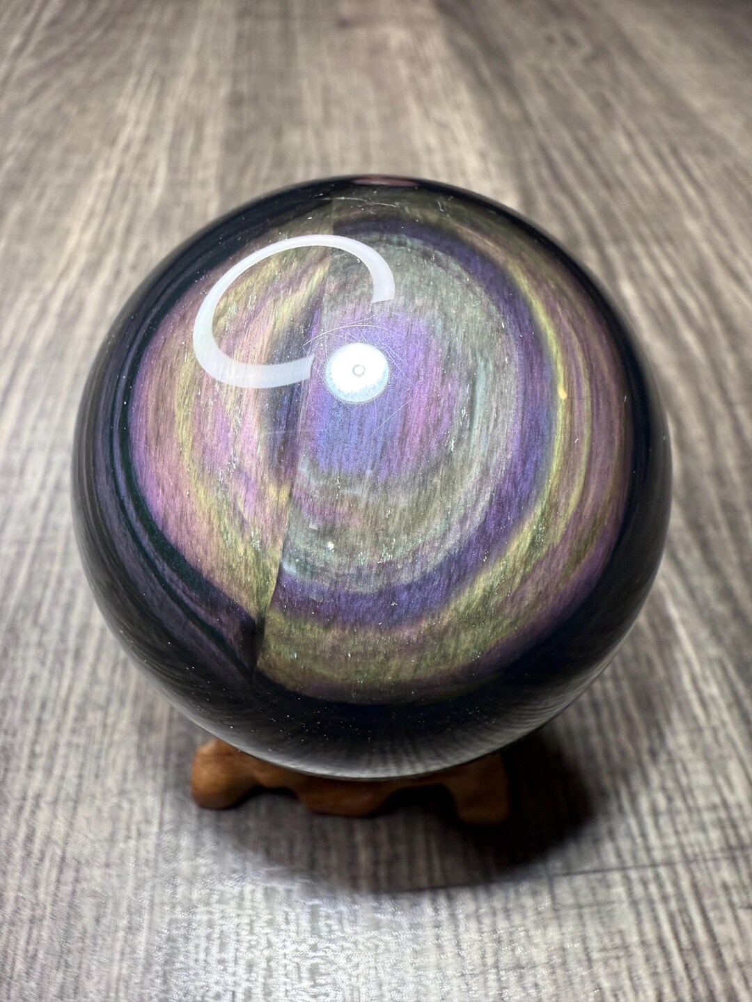 BEAUTIFUL RAINBOW OBSIDIAN Sphere - Etsy