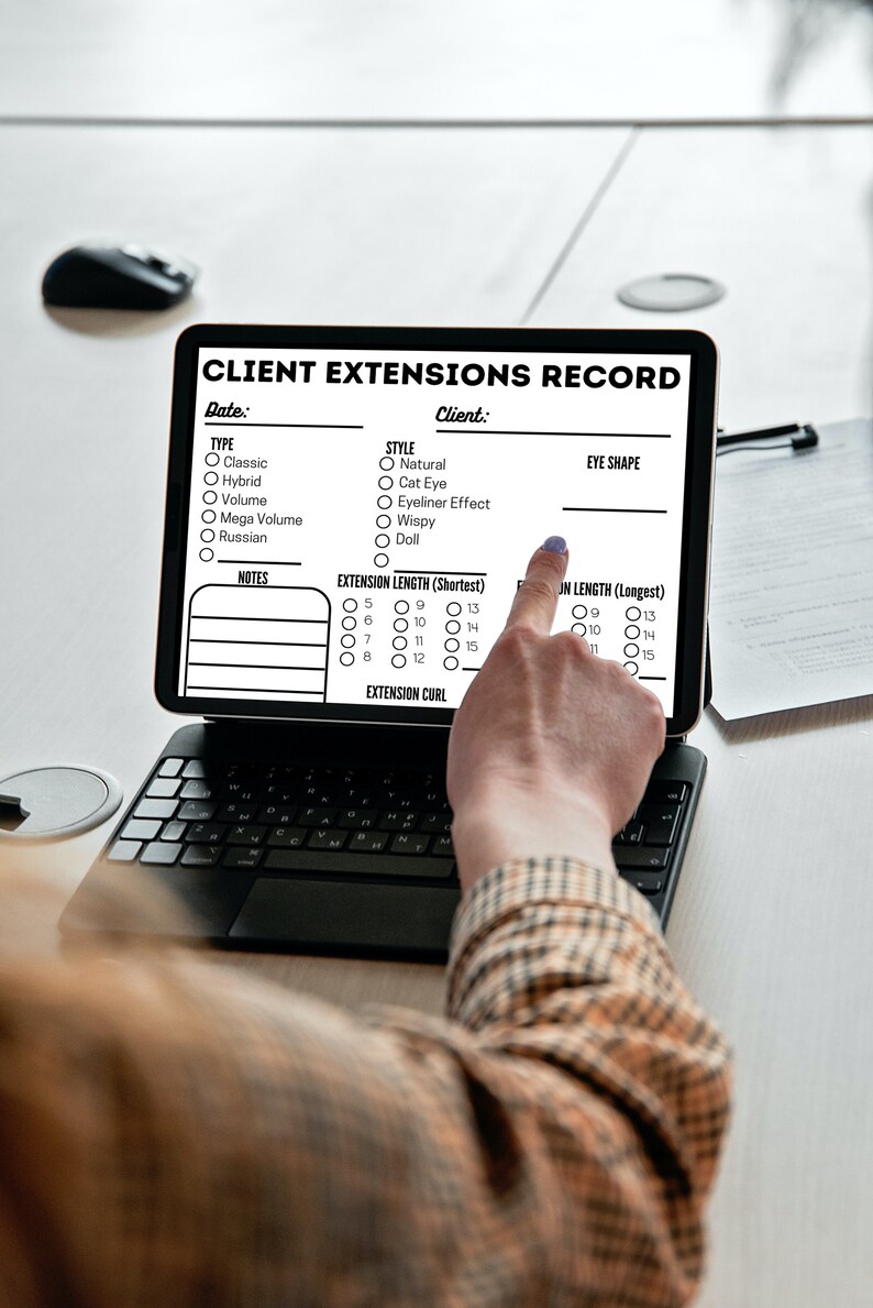 Eyelash Extension Client Mapping Form - Etsy