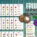 Fruit Worksheet Bundle ~ Fruits Sorting, Writing, 123 Worksheets, Match ...