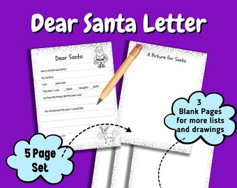 Letter to Santa ~ Dear Santa, Editable Letter to Santa, Dear Santa ...