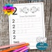 Trace the Numbers Number 123 Worksheets Preschool Worksheets - Etsy