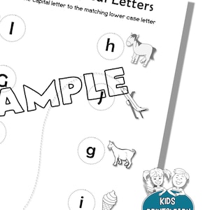 Animal ABC Printable: Uppercase & Lowercase Matching Worksheet (PDF ...