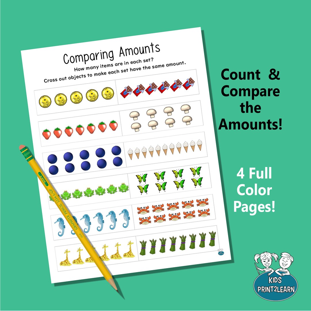Counting Tracing Worksheets Prek 123 Worksheets Homeschool - Etsy