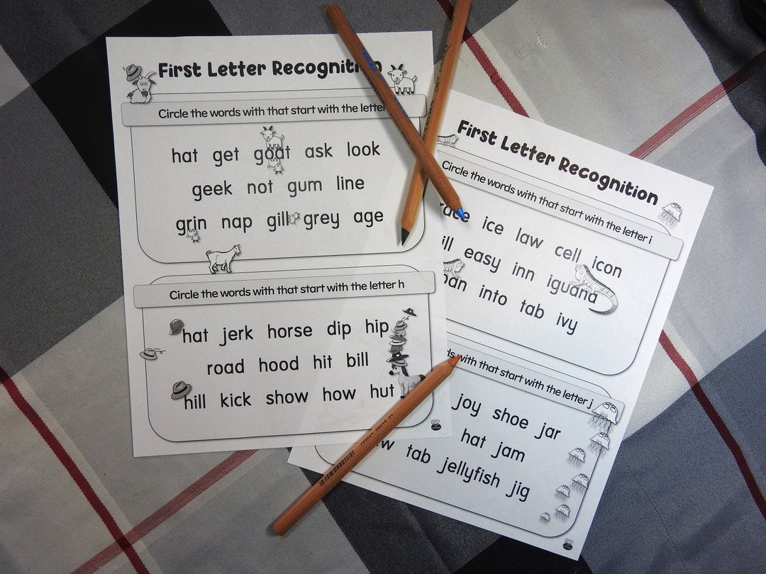 First Letters Printable Worksheet 1,2,3 Worksheets, Uppercase Letters ...