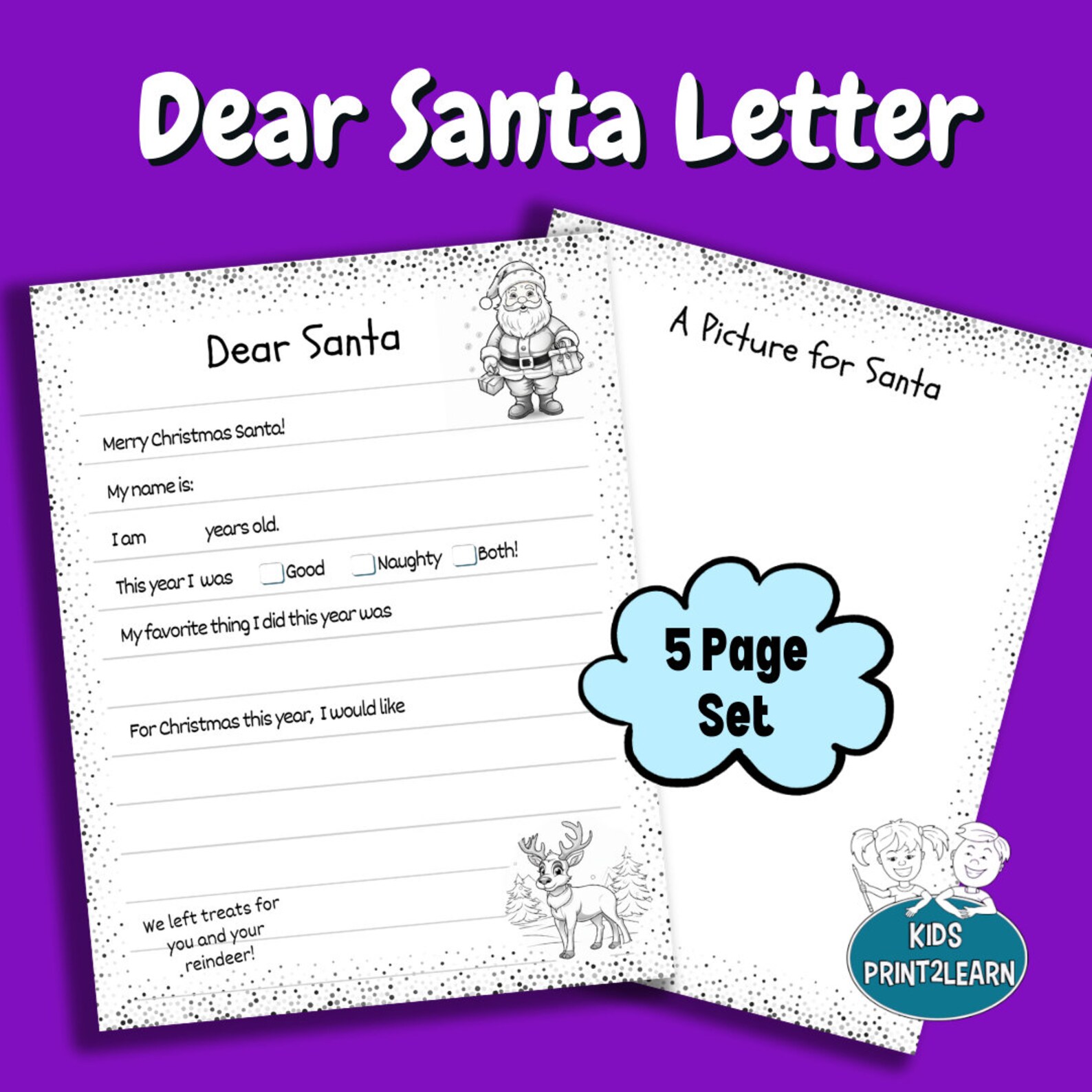 Letter to Santa ~ Dear Santa, Editable Letter to Santa, Dear Santa ...