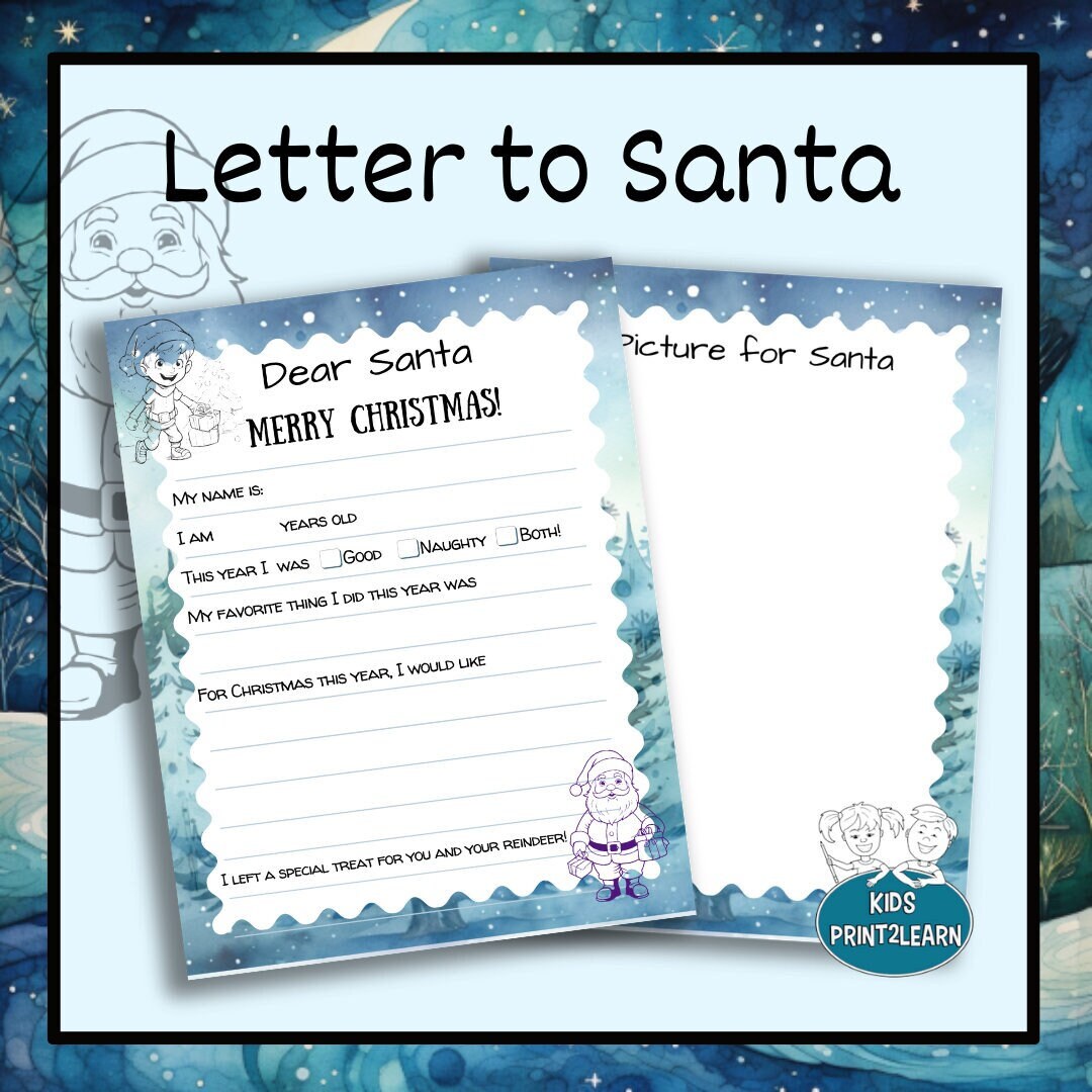 Letter to Santa ~ Dear Santa, Editable Letter to Santa, Dear Santa ...