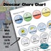 Chore Charts Dinosaur // Editable Chore Visual Chore Chart - Etsy