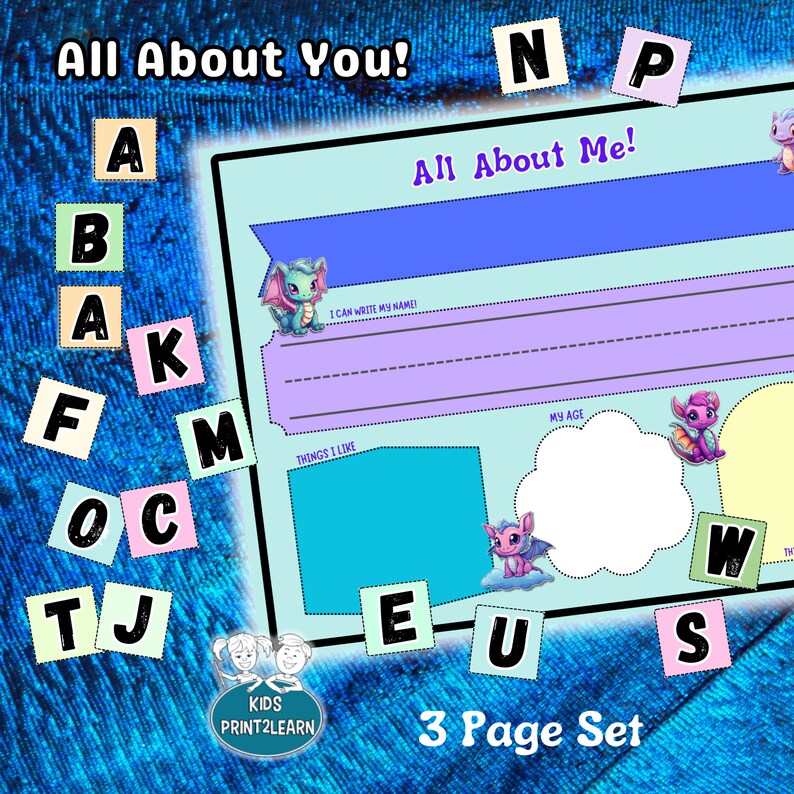 All About Me Spell My Name Dragons, I Can Write My Name, Printable Name ...